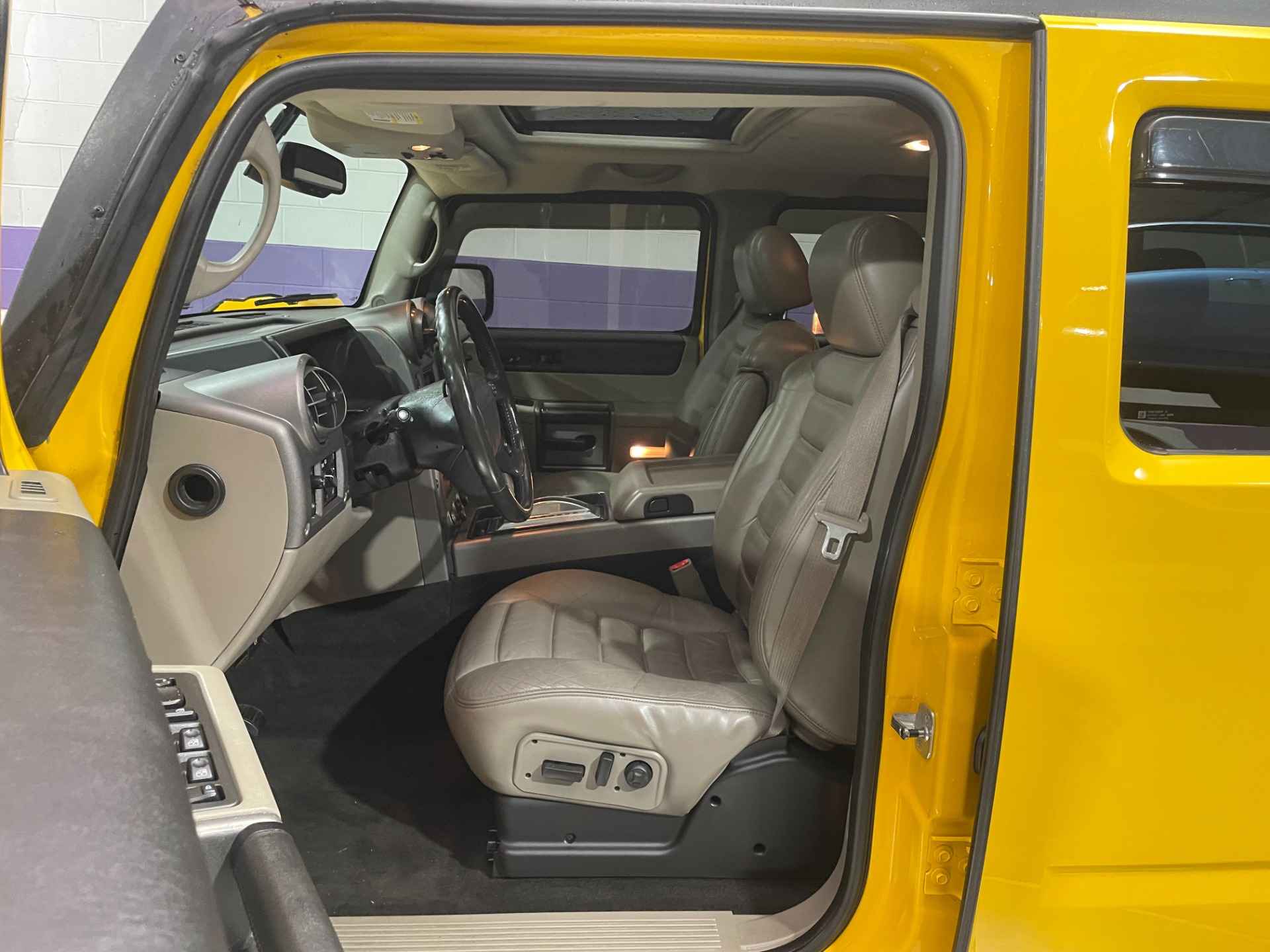 Hummer H2 Yellow Interior